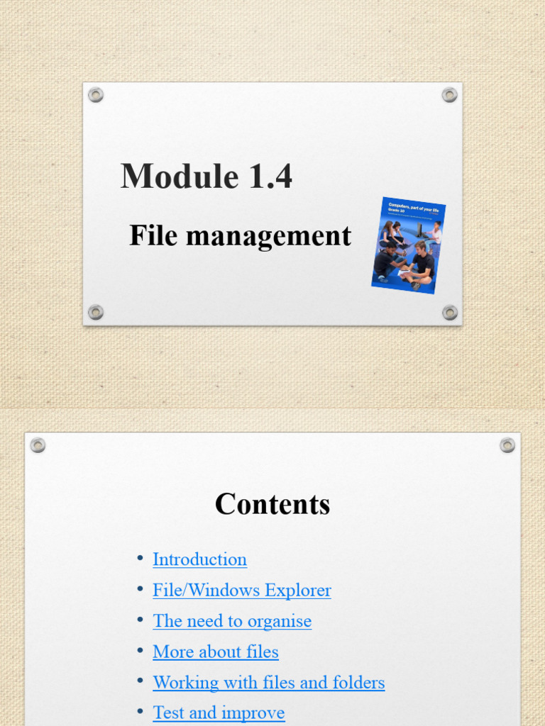 1 - 4 FileManage | PDF | Computer File | Computing 1 - 4 FileManage | PDF | Computer File | Computing