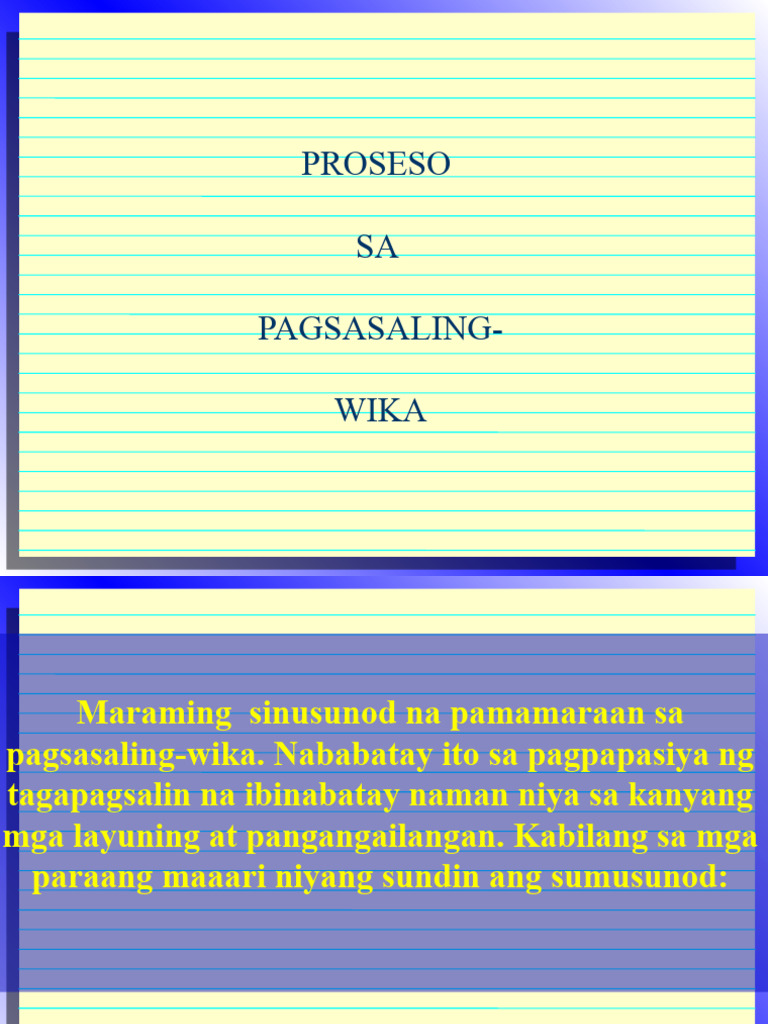 PLM Proseso NG Pagsasaling Wika | PDF