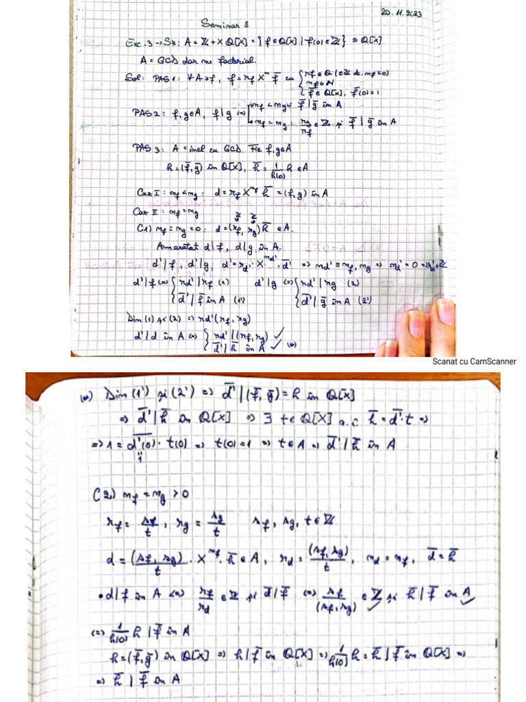 Algebra III - Seminar 8 - Gr. 201 (20.11.2023) | PDF