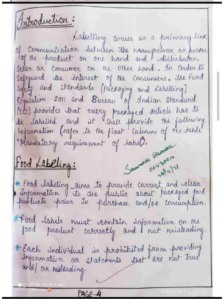 Exp No. 6 Reading and Understanding of Food Labels | PDF