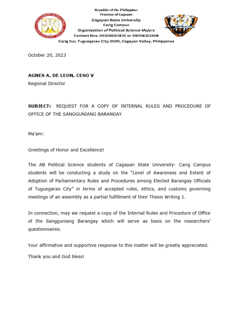 Req Letter Gow | PDF