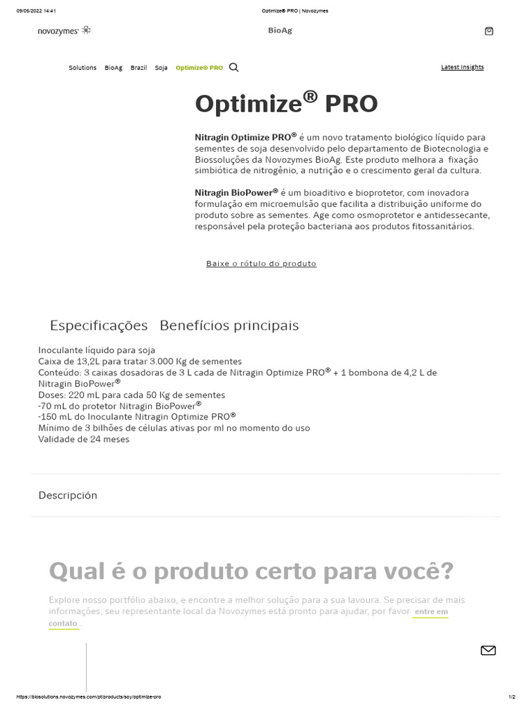 Nitragin Optimize Pro | PDF