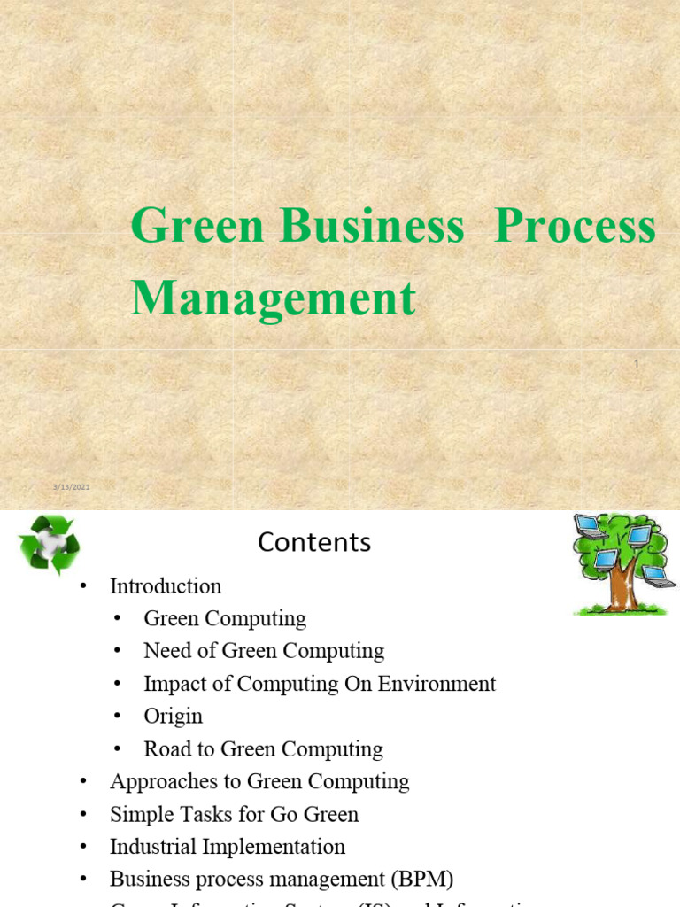 Lec 5 - Green Business Process MGMT | PDF | Business Process Management ...