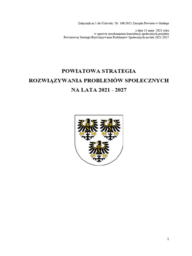 Strategia Rozwiazywania Problemow Spolecznych 2021 | PDF Strategia Rozwiazywania Problemow Spolecznych 2021 | PDF