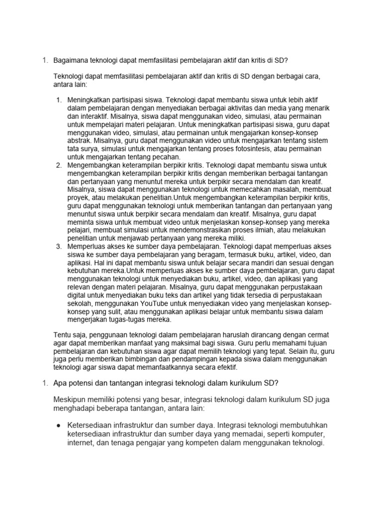 Jawaban Diskusi Kurikulum Sesi 6 | PDF