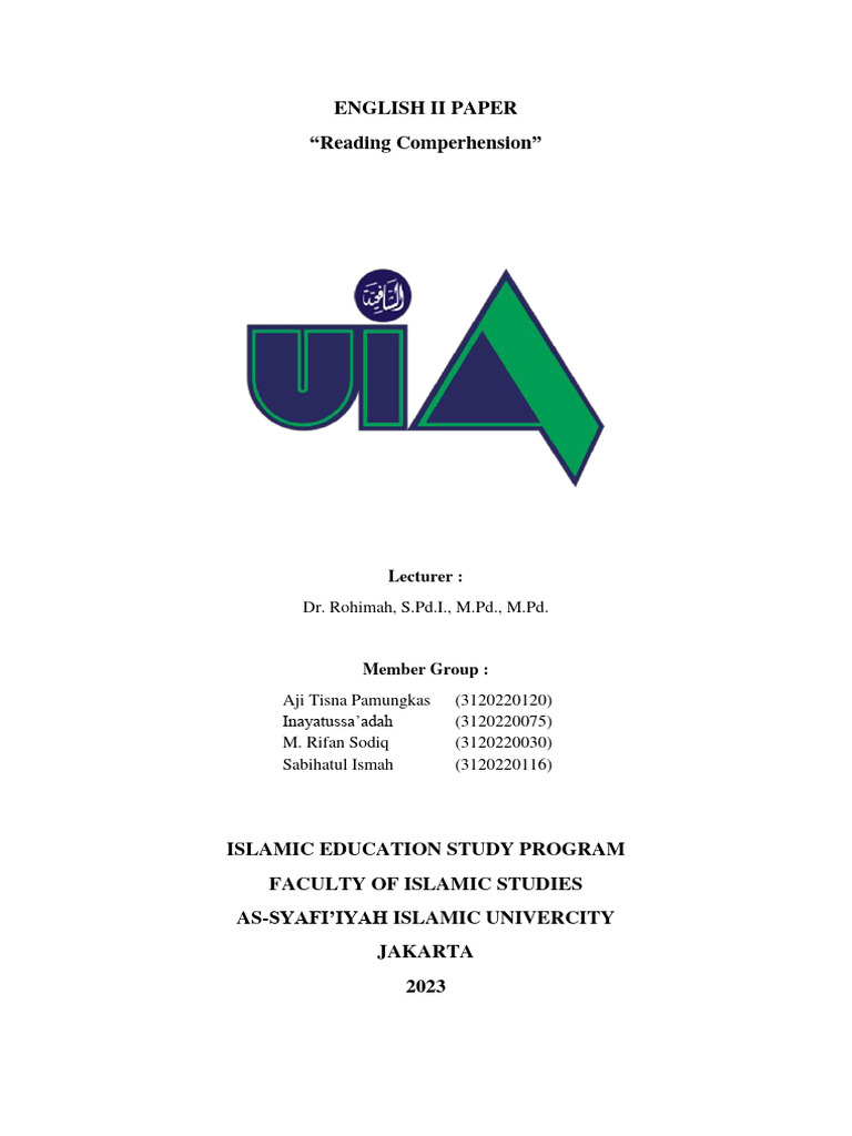 English Ii Paper Grup 6 Reading Comperhension Pdf Reading