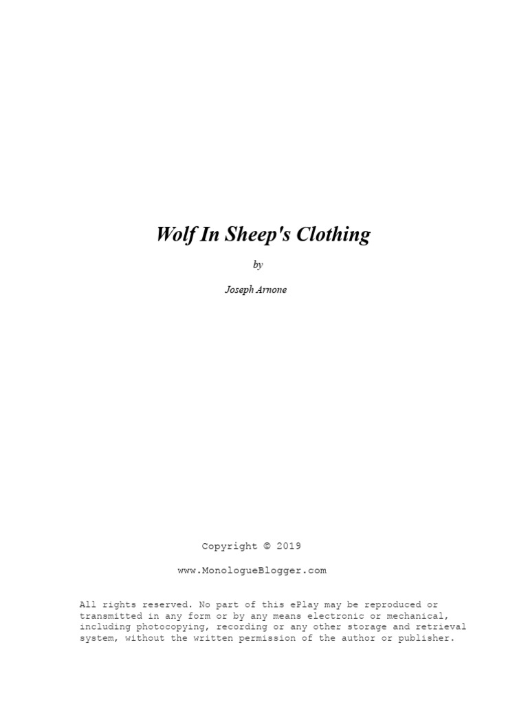Wolf in Sheep's Clothing | PDF