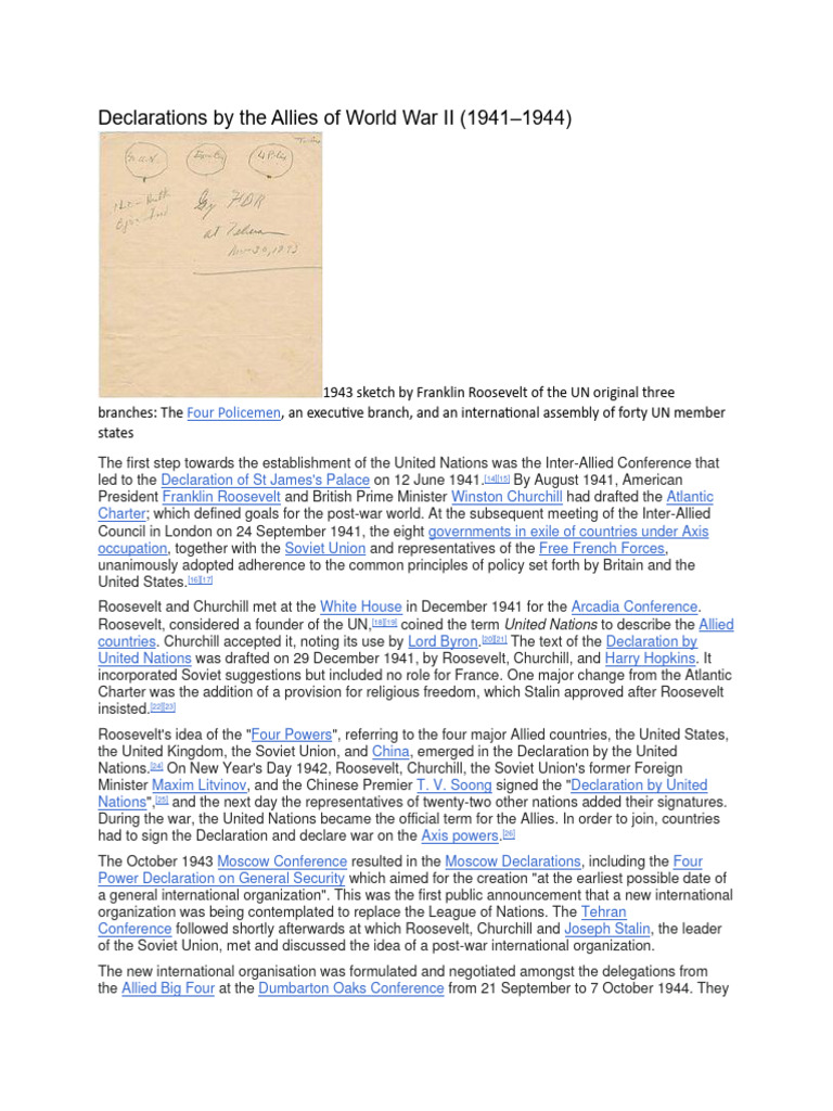 Of World War II | PDF | United Nations | International Relations