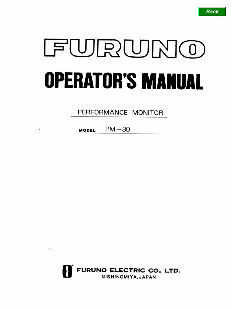 pm30 Operators Manual | PDF