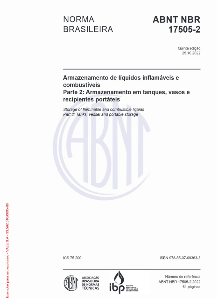 NBR 17505-2 2022 - Armazenamento de Líquidos Inflamáveis e Combustíveis ...