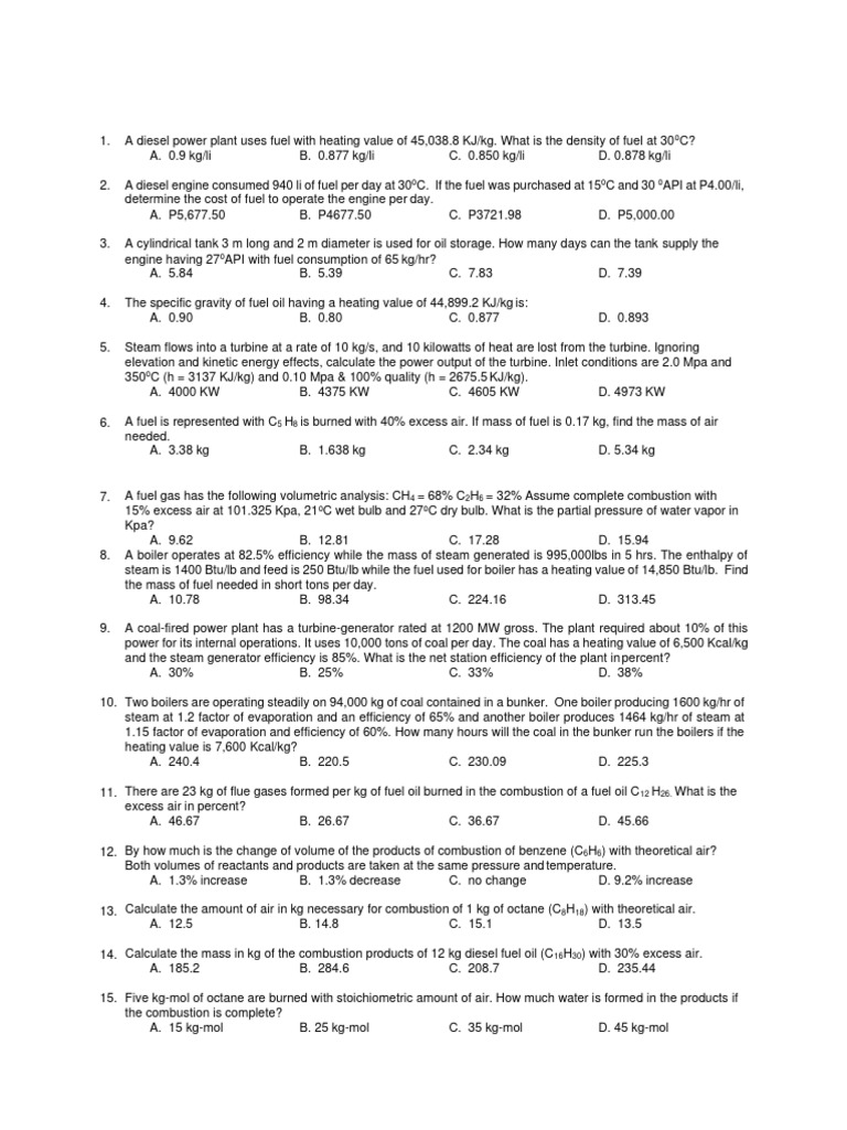 Assignment-No 5 | PDF | Combustion | Boiler