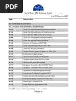 Port State Control Deficiency Codes | PDF | Water Transport