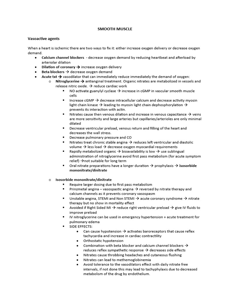 Smooth Muscle | PDF | Asthma | Vasodilation