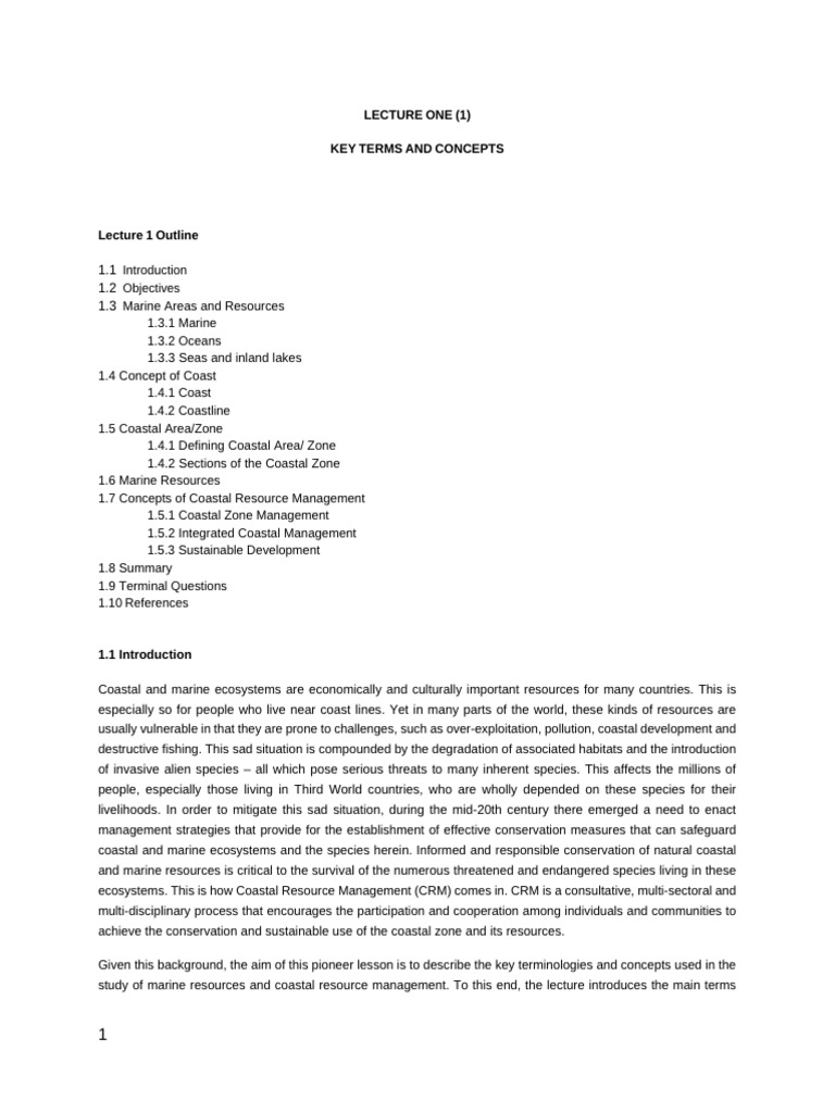 Cto 313 Lecture 1 | PDF | Coast | Oceans