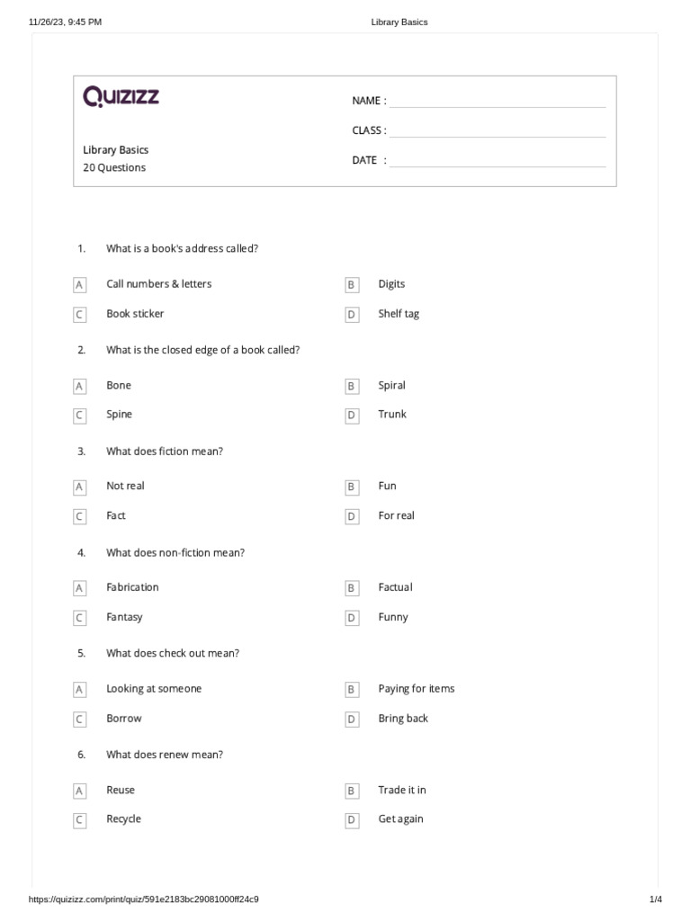 Library Basics Pdf Books