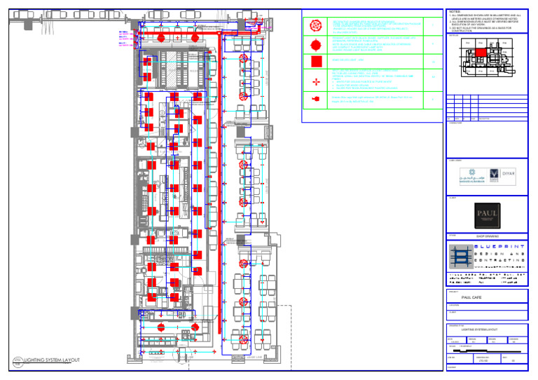 Paul Cafe@Marassi Galleria Bahrain SD Mep Lighting System Layout R 00 | PDF | Building ...