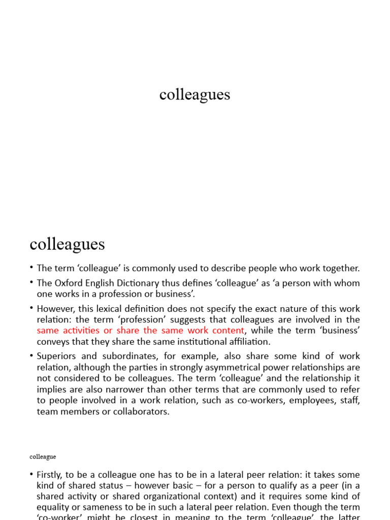 Understanding Colleagues & Loyalty | PDF | Employment | Loyalty