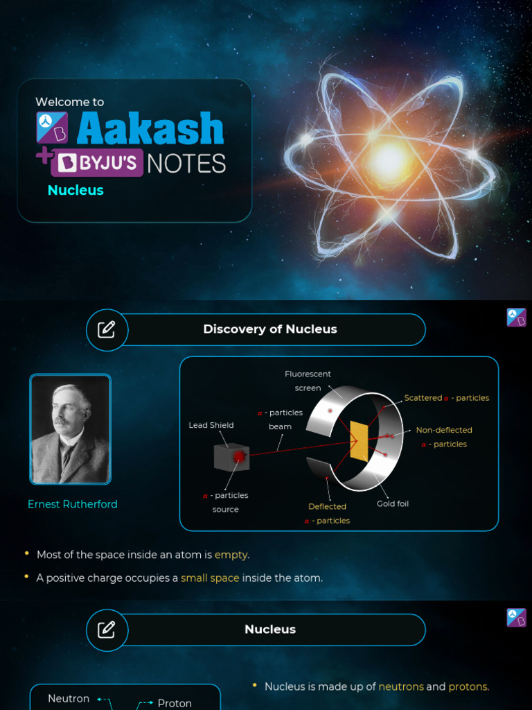 Nucleus Discovery and Atomic Structure | PDF | Atomic Nucleus | Radioactive Decay