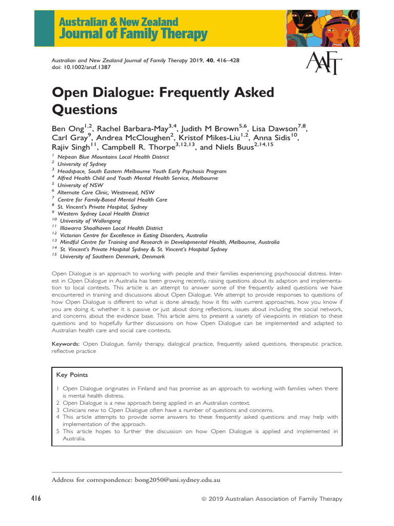 1.ong2019 Open Dialogue, Frequently Asked Questions | PDF ...