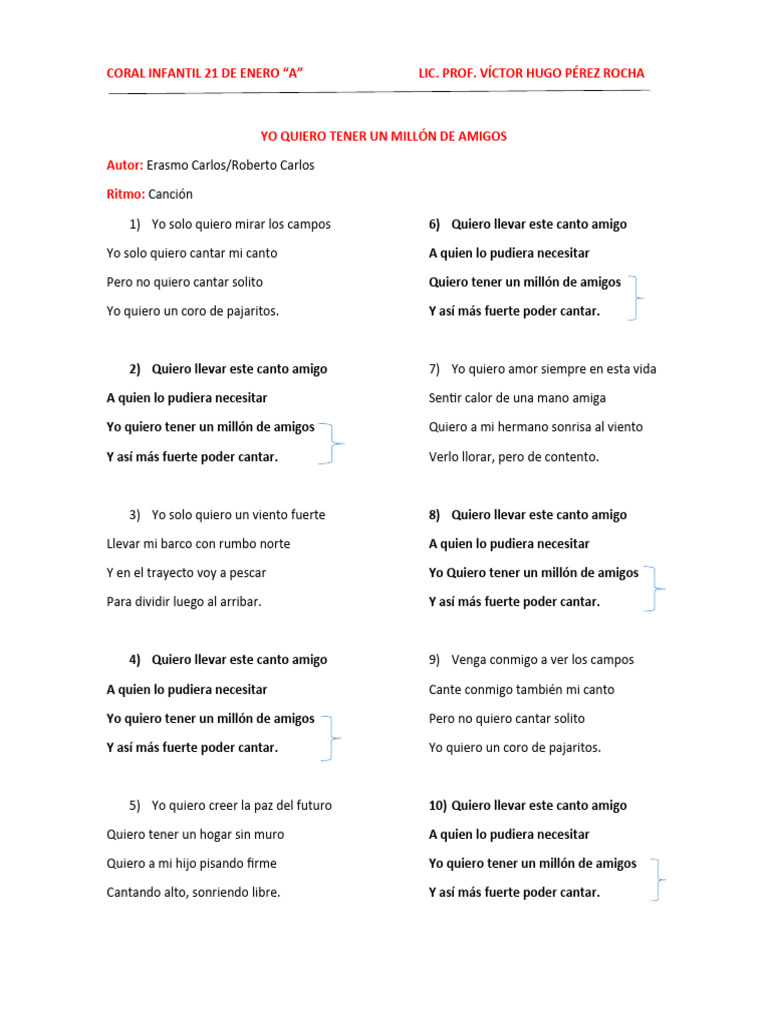 Un Millón de Amigos | PDF