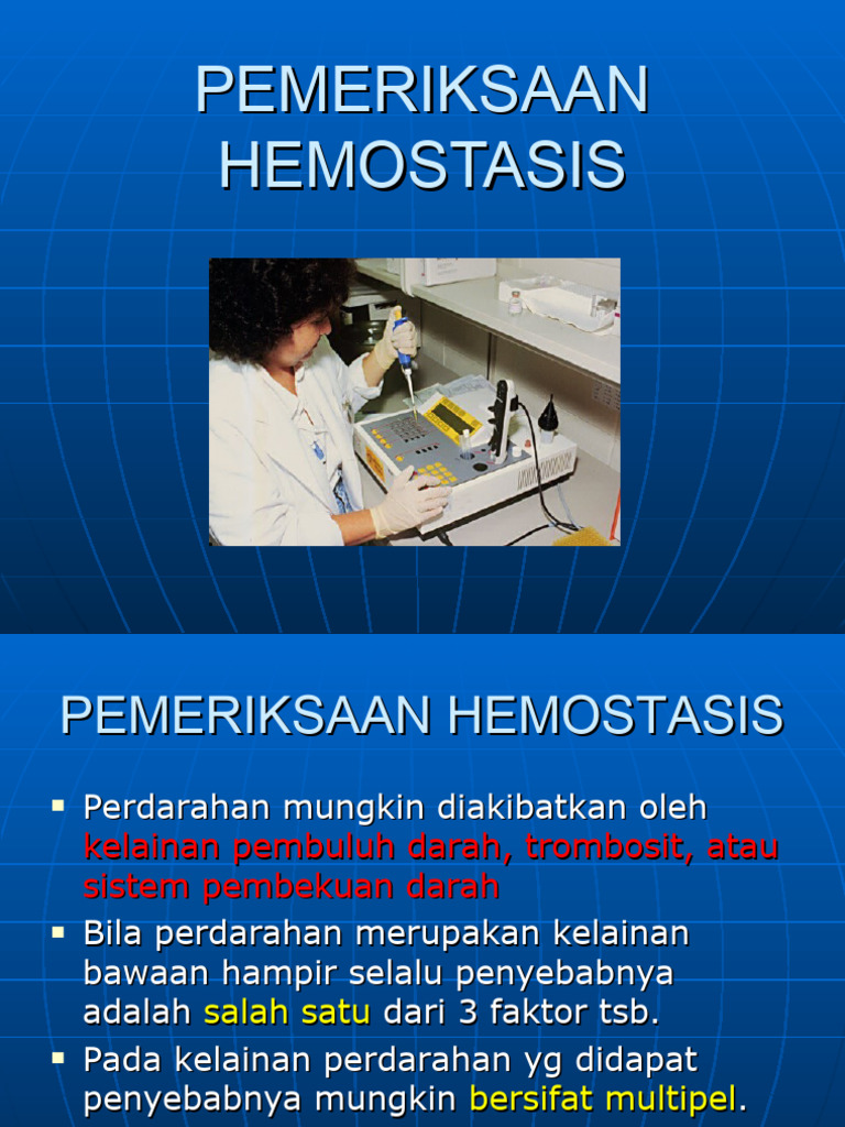 Pemeriksaan Hemostasis | PDF