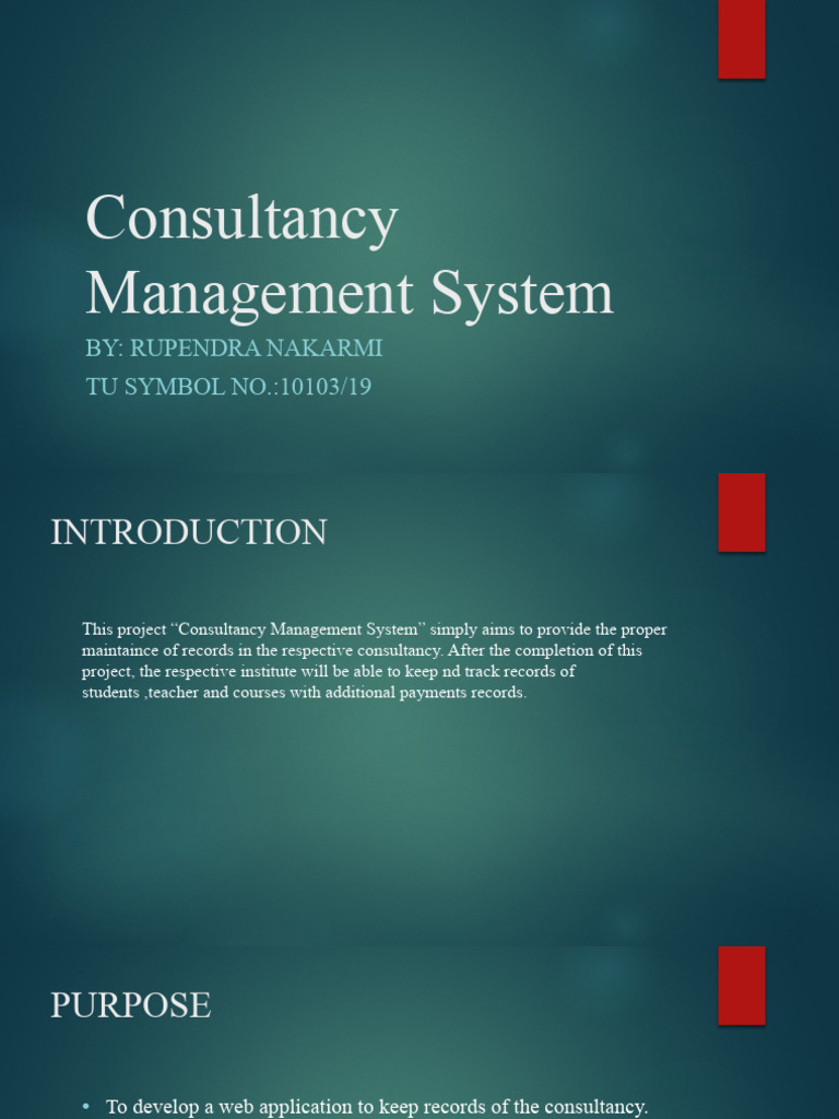 Consultancy Management System | PDF