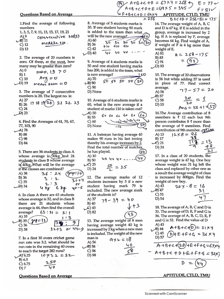 Average Solutions | PDF