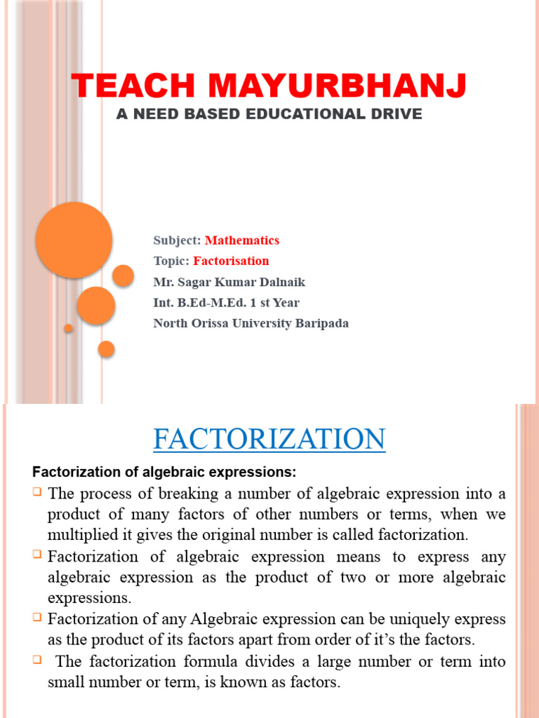 Slide 7 | PDF | Factorization | Numbers