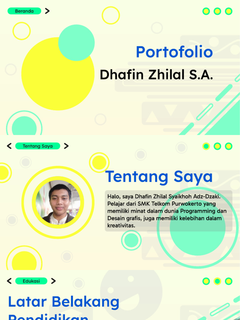 Portofolio Sekolah | PDF