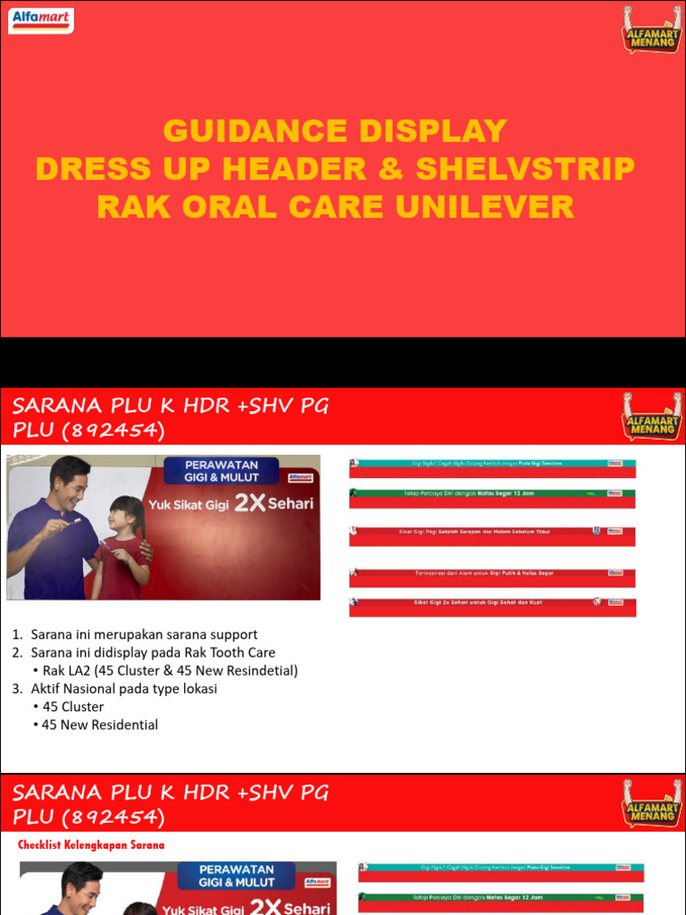Guidance Display Dress Up Header+shv Oral Care Unilever | PDF ...