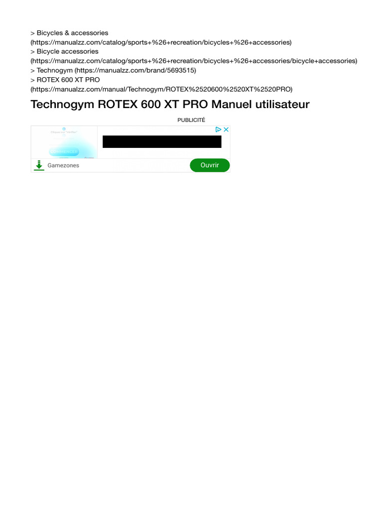 Technogym ROTEX 600 XT PRO Manuel Utilisateur - Manualzz | PDF | Computers