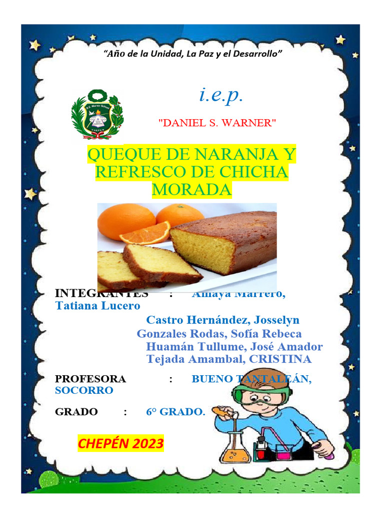 Queque de Naranja | PDF | Alimentos | Huevo como alimento