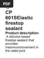 CP 601S CP 601S: Elastomeric Firestop Sealant | PDF | Silicone ...