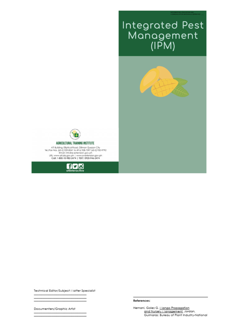Integrated Pest Management Ipm Pdf Pest Organism Pest Control