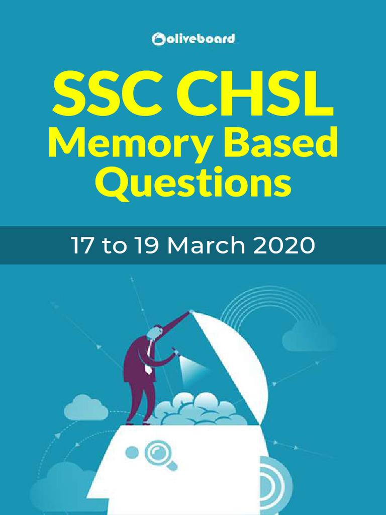 SSC CHSL Memory Based Que 2020 | PDF