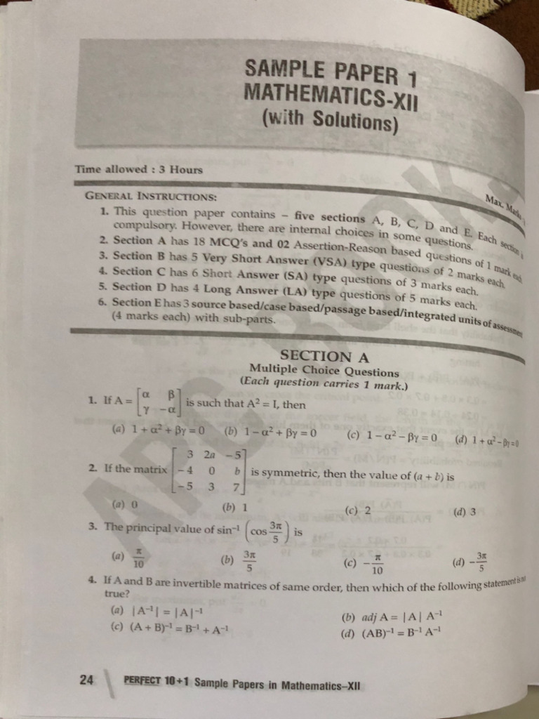 5 Sample Papers | PDF