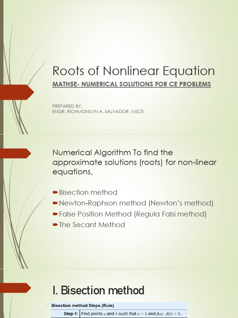 Roots of Nonlinear Eq Part2 | PDF | Algorithms | Mathematical Logic