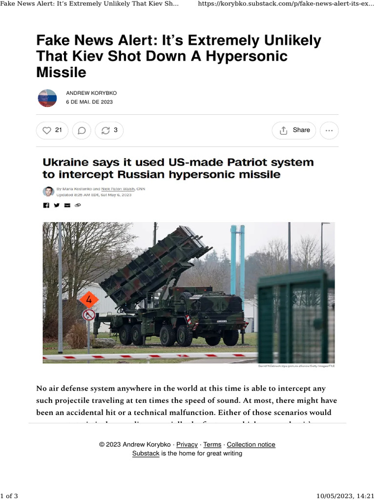 Fake News Alert It's Extremely Unlikely That Kiev Shot Down A ...