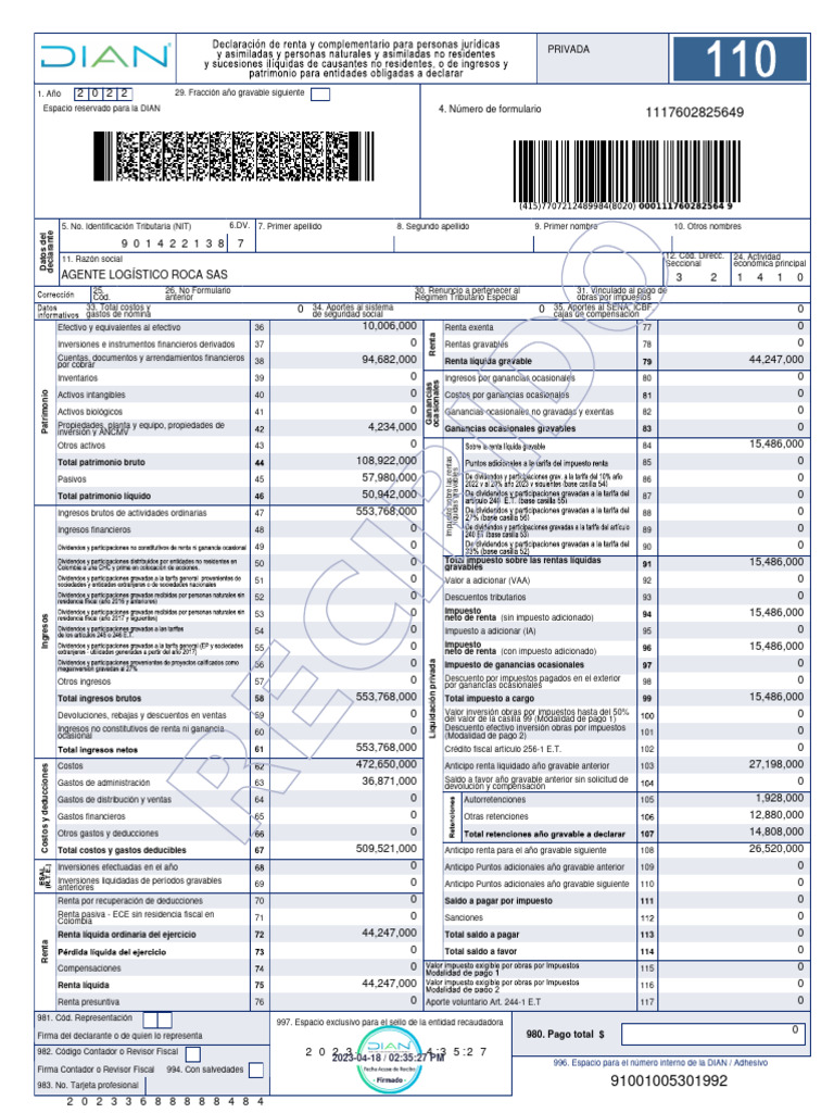 Datos Del Declarante: Privada | PDF | Impuestos | Economias