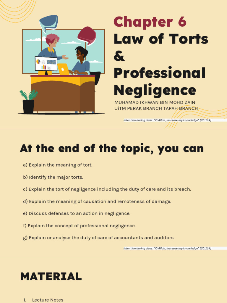 Chapter 6 Law240 | PDF | Negligence | Tort