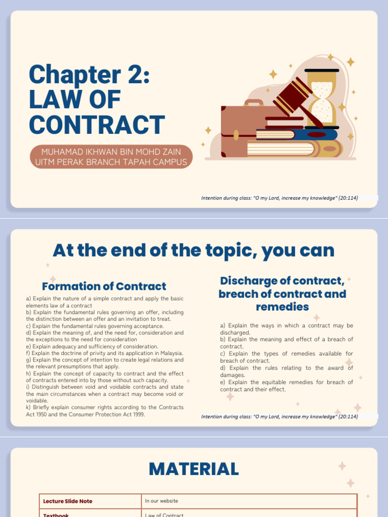 Chapter 2 Law240 Law of Contract | PDF | Offer And Acceptance ...