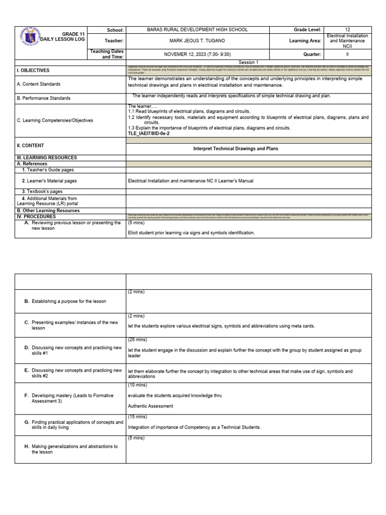 EIM DLL Sign & Symbols Day 1 | PDF | Learning | Cognitive Science