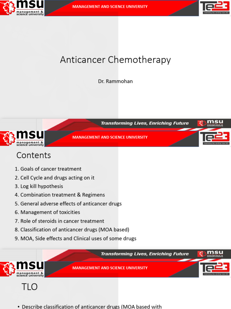 L38 Anticancer Chemotherapy | PDF | Chemotherapy | Cancer