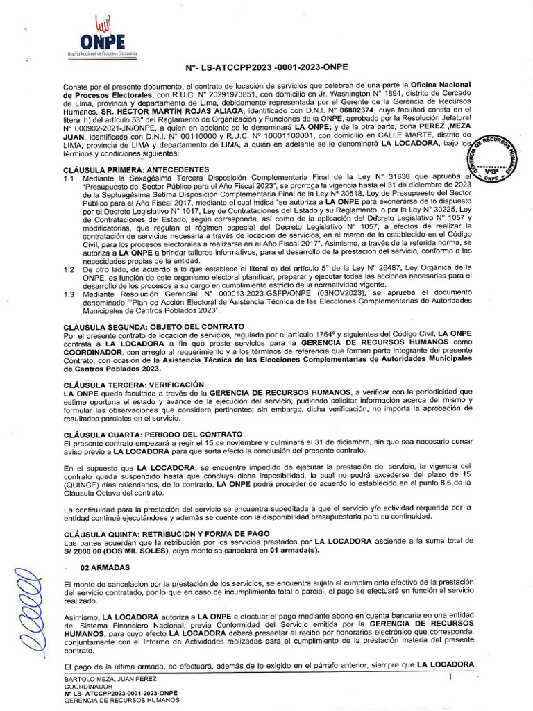 Modelo de Contrato | PDF