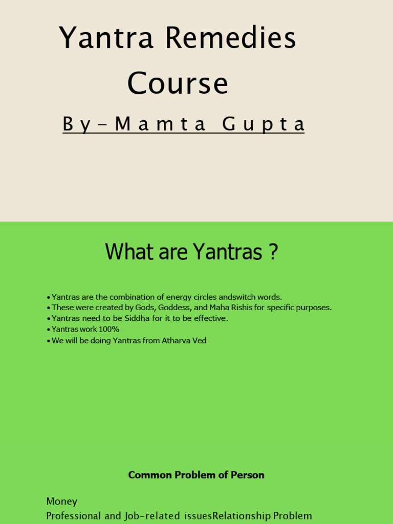 Yantra Course by Mamta Gupta | PDF | Indian Religions