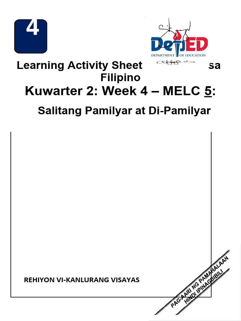 LAS Filipino 4 C5 Aklan 1 Final | PDF