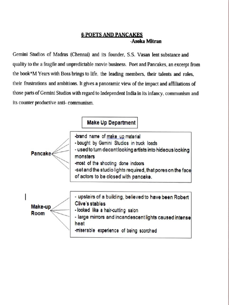 Poets and Pancakes: A Mind Map | PDF