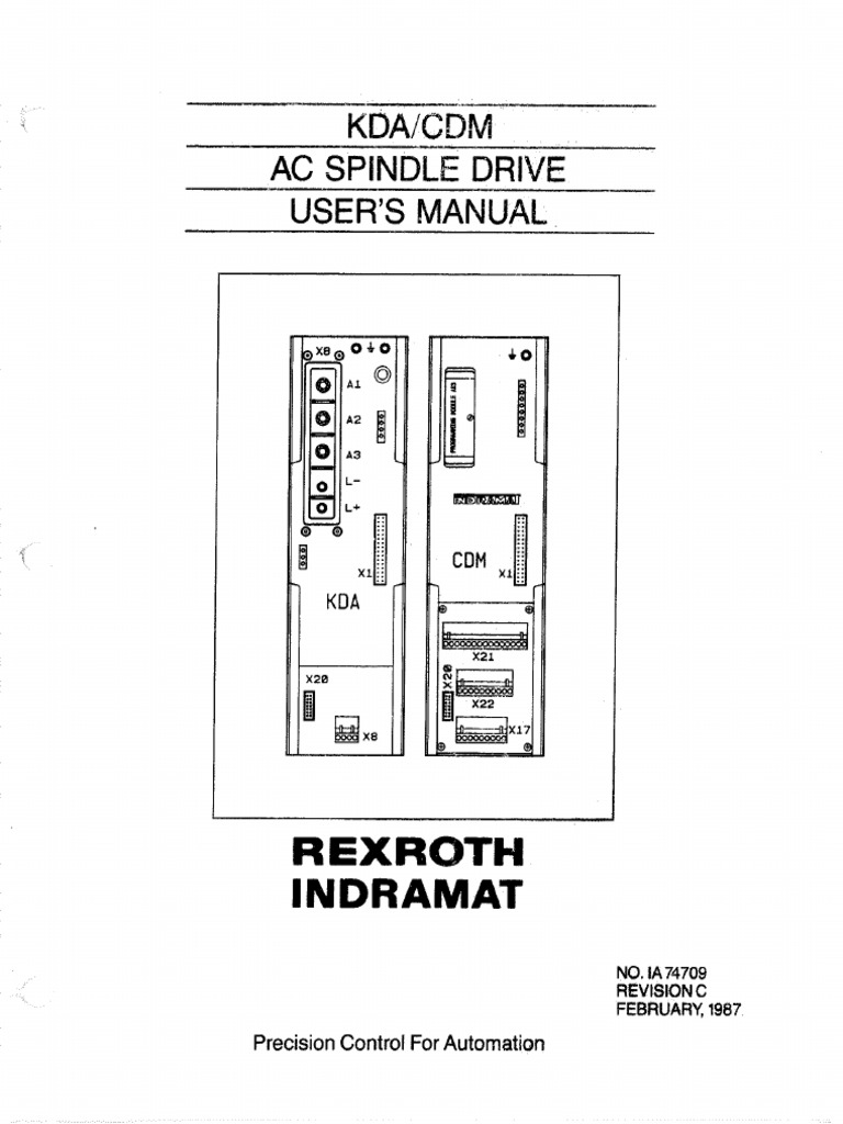 KDA CDM AC Spindle Drive Users Manual | PDF