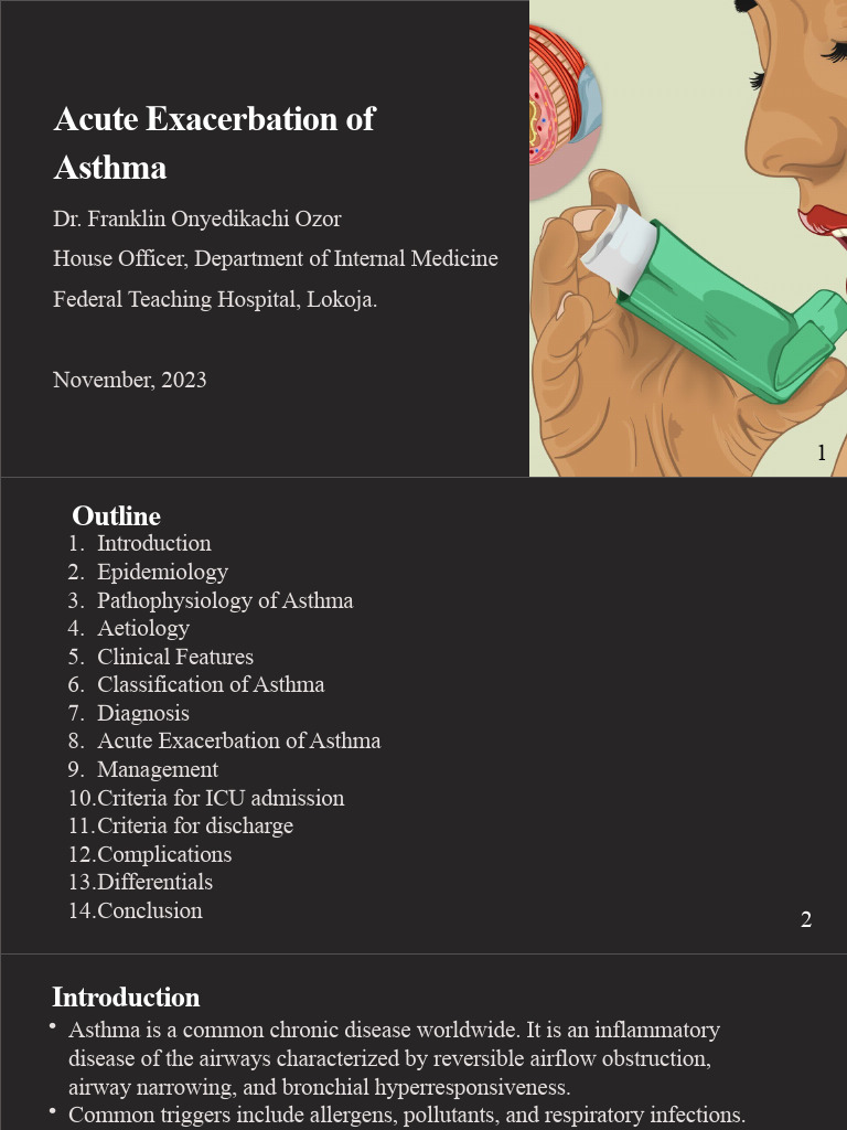 Acute Asthma Exacerbation Overview | PDF | Asthma | Respiratory Tract