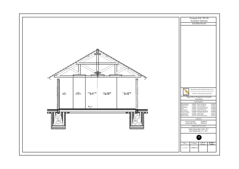 Tampak Potongan BB TPS 3R | PDF